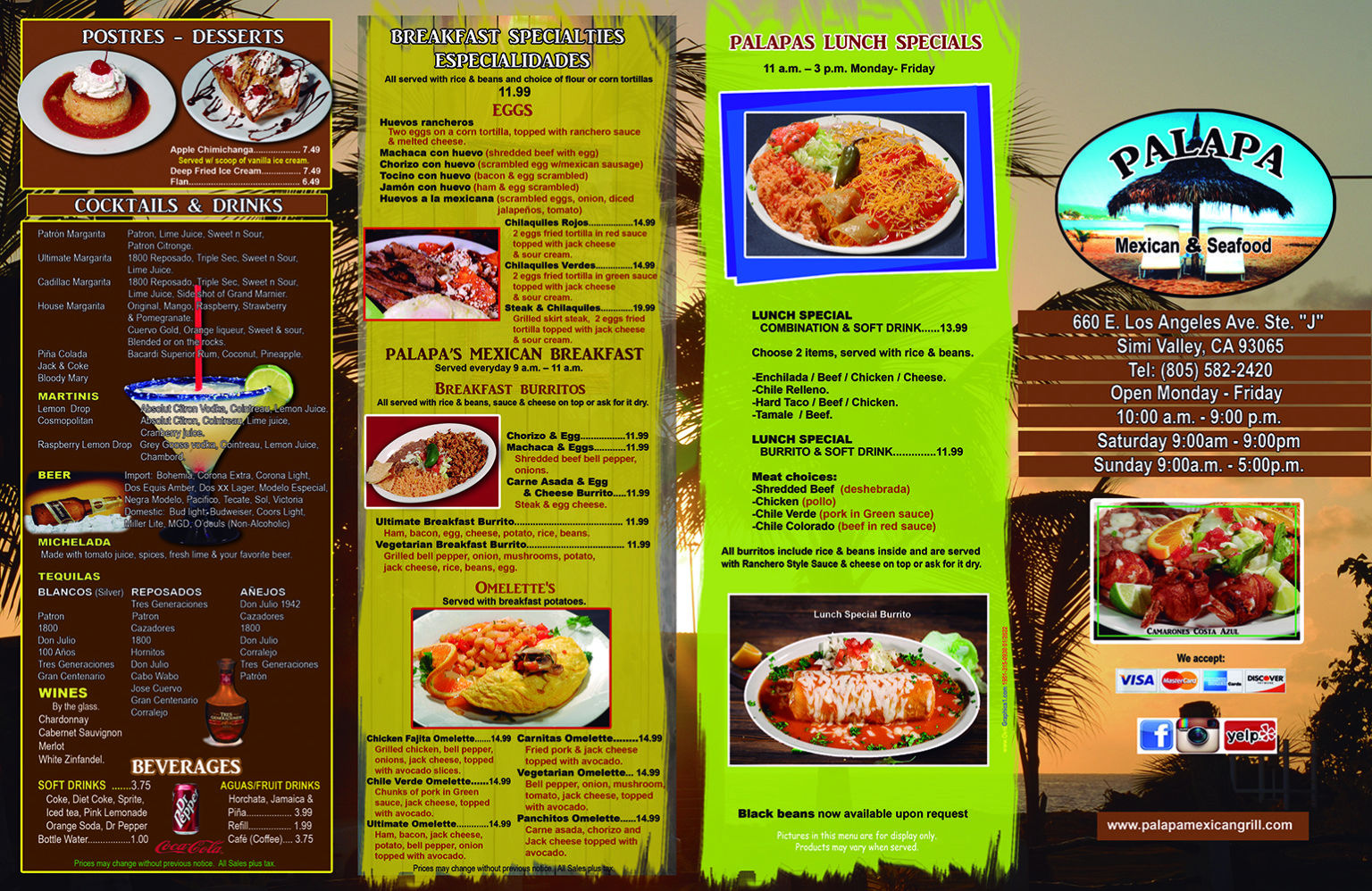 Palapa Menu – Palapa Mexican Grill